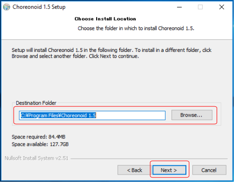 Installing with the installer (Windows) — Choreonoid master documentation